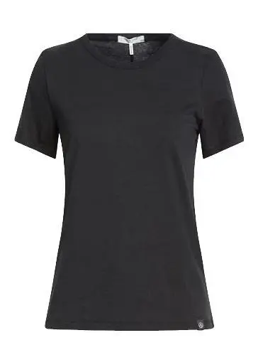 Rag & Bone Basic Tee In Cotton And Lyocell - Black