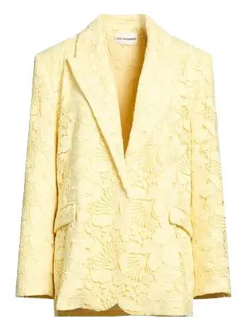 DES_PHEMMES Single-breasted Blazer With Broderie Anglaise - Yellow