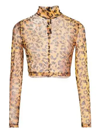 Just Cavalli Leopard Print Crop Top - Mandarin