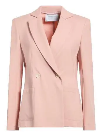 Harris Wharf London Double-breasted Blazer In Viscose Blend - Pink