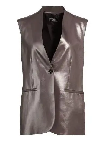 Peserico Lame Single-breasted Blazer - Gunmetal