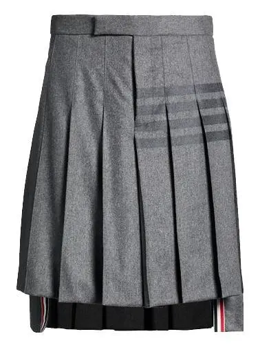 Thom Browne Midi Skirt Wool And Cashmere - Grey