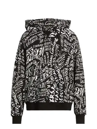 Versace Cotton Logo Print Hoodie - Black