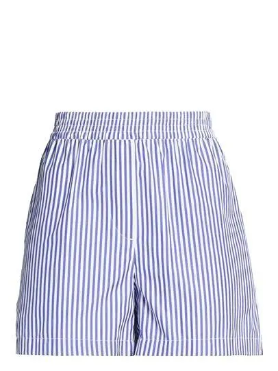 Rag & Bone Striped Cotton Shorts - Blue