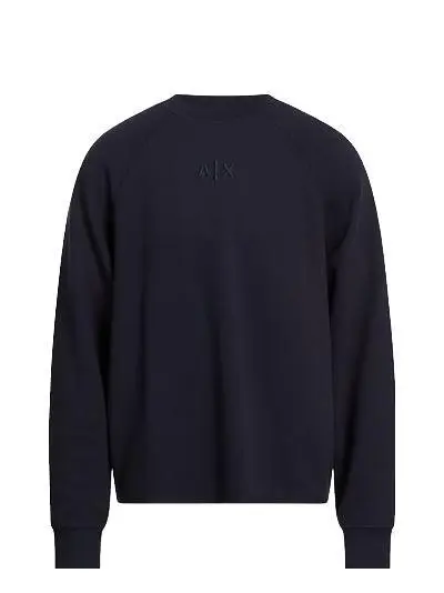Armani Exchange Cotton-blend Sweatshirt With Embroidered Logo - Blue