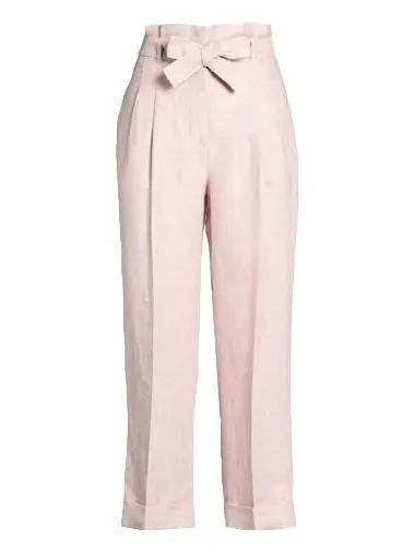 Peserico Tapered Pants In Linen, Viscose, And Silk - Pink