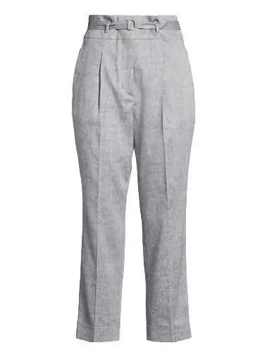 Peserico Tapered Linen-virgin Wool Pants - Grey