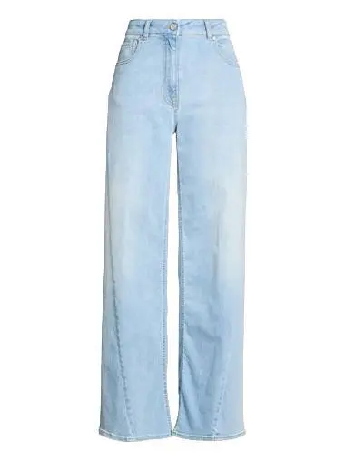 Peserico Wide-leg High-waisted Jeans - Blue