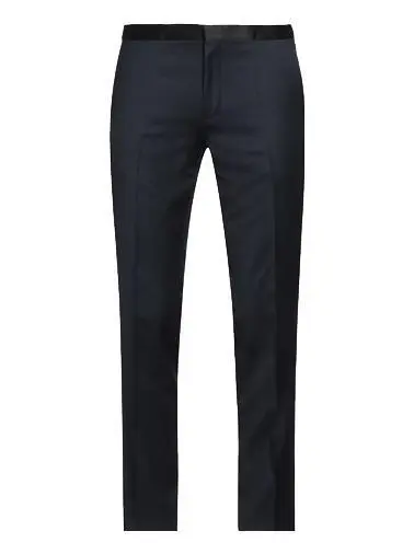 Hugo Tapered Virgin Wool And Silk Pants - Blue
