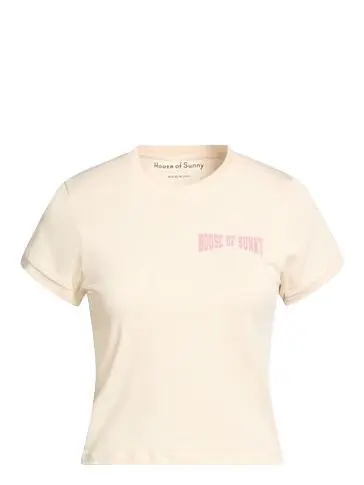 HOUSE OF SUNNY Logo-print Organic Cotton T-shirt - Beige