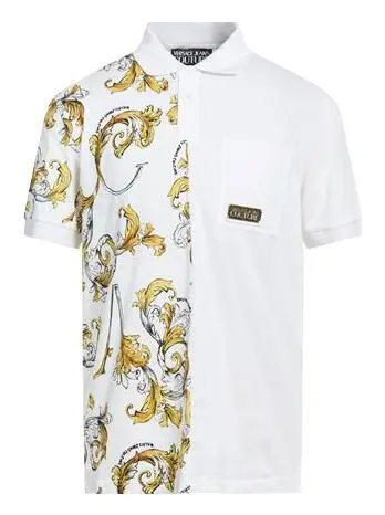 Versace Polo Shirt Size Cotton, Polyester, Polyamide, Elastane - White