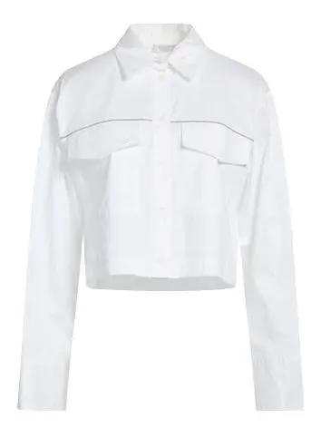 Peserico Poplin Shirt With Appliqués - White