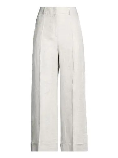 Peserico Wide Leg Linen Pants - Grey
