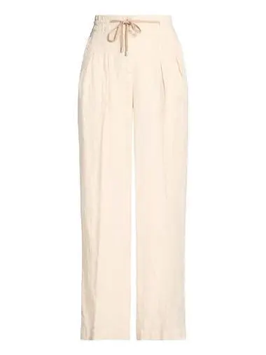 Peserico Wide-leg Linen Pants - White
