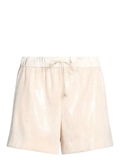 Peserico Sequin Embellished High-waisted Shorts - Beige