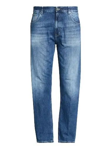 DONDUP Cotton Denim Tapered Jeans - Blue