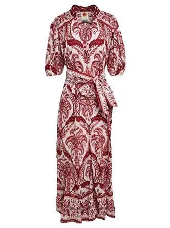 Farm Rio Paisley-print Cotton Maxi Dress - Red