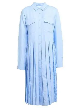 Lacoste Lyocell Midi Shirt Dress - Blue