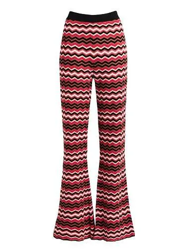 Missoni Flared Jacquard-knit Pants - Fuchsia