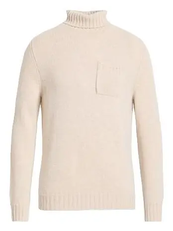 Fedeli Virgin Wool Cashmere Turtleneck - Beige