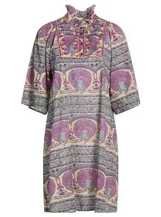 Antik Batik Cotton Mini Shirt Dress - Grey