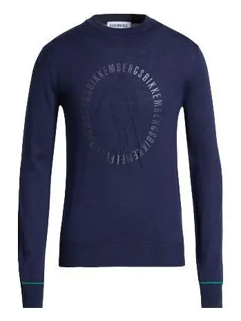 BIKKEMBERGS Sweater In Wool And Acrylic - Navy
