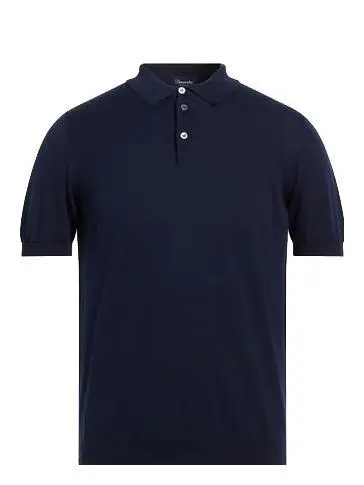 DRUMOHR Cotton Knit Short Sleeve Sweater - Navy