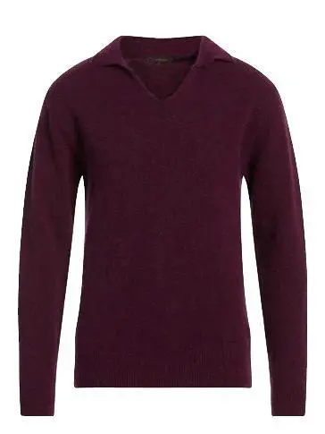 OFFICINA36 Knitted Mélange V-neck Sweater - Purple