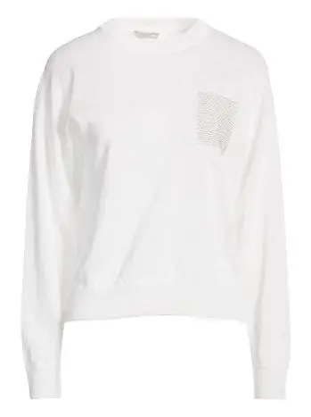 Peserico Embellished Knit Sweater - White