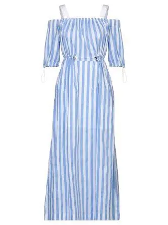 TRUSSARDI Striped Midi Dress - Blue