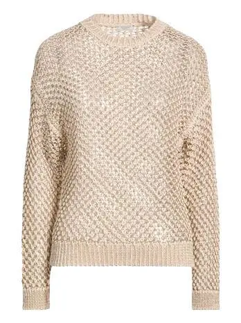 Peserico Bronze Crochet-knit Sweater - Yellow