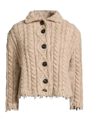 MAISON MARGIELA Cardigan In Alpaca Wool Blend - Beige