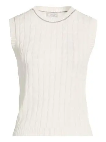Peserico Sleeveless Cable-knit Sweater - Off White