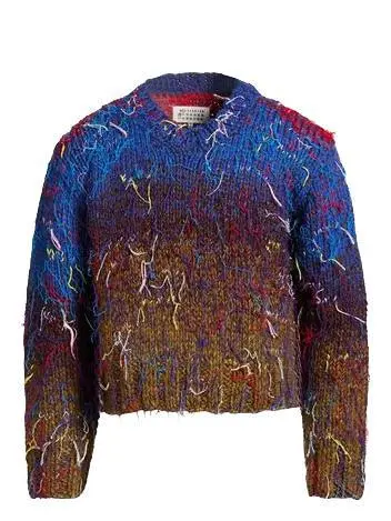 MAISON MARGIELA Knitted Multicolor Sweater - Blue