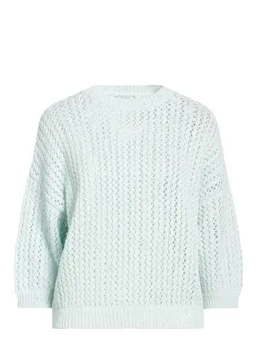 Peserico Cotton Blend Crewneck Sweater - Blue