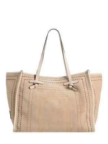 GIANNI CHIARINI Marcella Club Leather Handbag - Beige