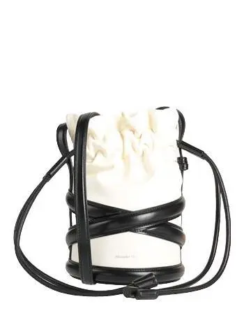 Alexander McQueen Leather Bucket Bag - White