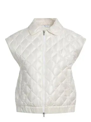 Peserico Quilted Sleeveless Vest - White