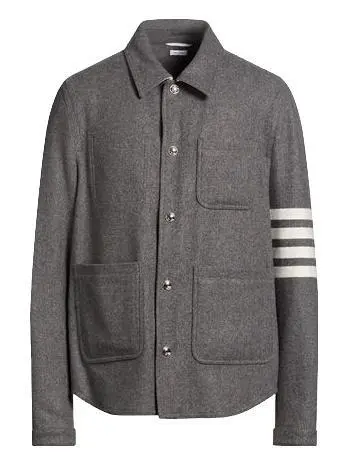 Thom Browne Charcoal Wool-cashmere Jacket - Grey