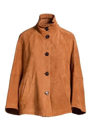 MOORER Suede Jacket - Brown
