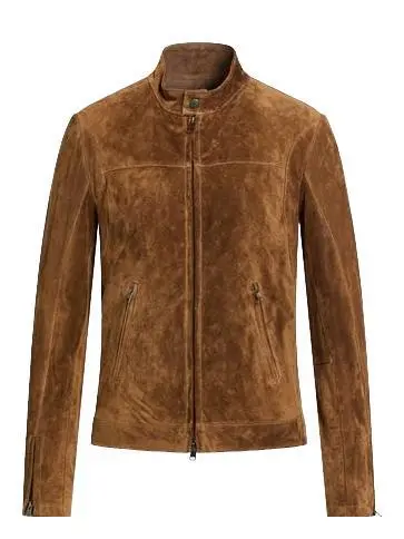 STREET LEATHERS Leather Biker Jacket - Beige