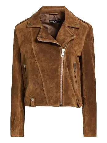 STREET LEATHERS Leather Biker Jacket - Brown