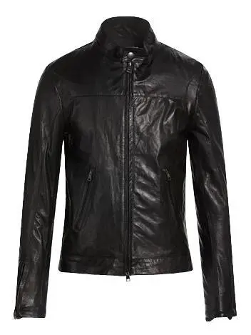 STREET LEATHERS Leather Biker Jacket - Black