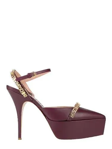 Moschino Pumps In Calfskin Leather - Purple