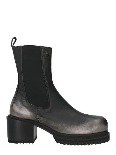 Pinko Ankle Boots In Calfskin Leather - Gunmetal