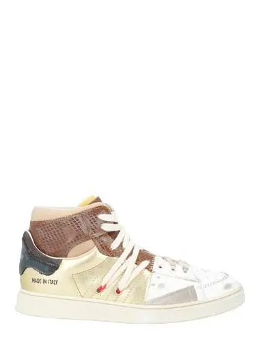 HIDNANDER Leather High-top Sneakers - White