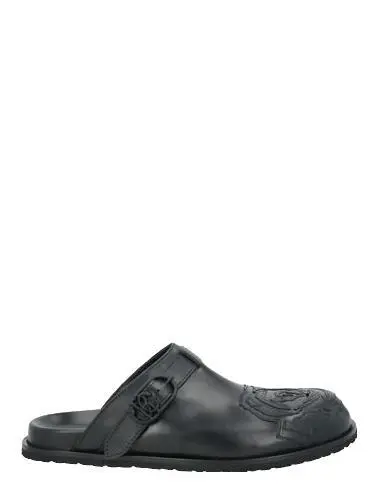 Roberto Cavalli Leather Mules & Clogs - Black