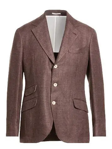 Brunello Cucinelli Blazer Ivory Size Linen, Wool, Silk - Brown