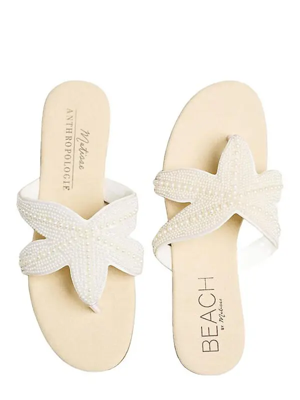 Matisse Sand Dollar Beaded Sandals - Cream