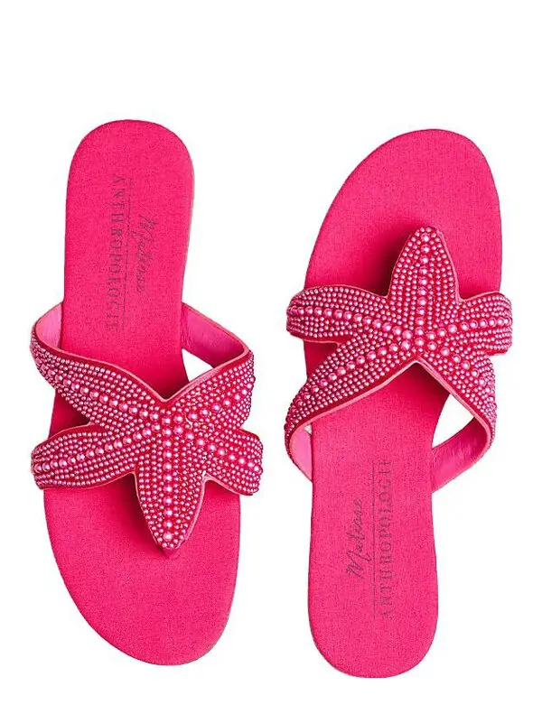 Matisse Sand Dollar Beaded Sandals - Pink